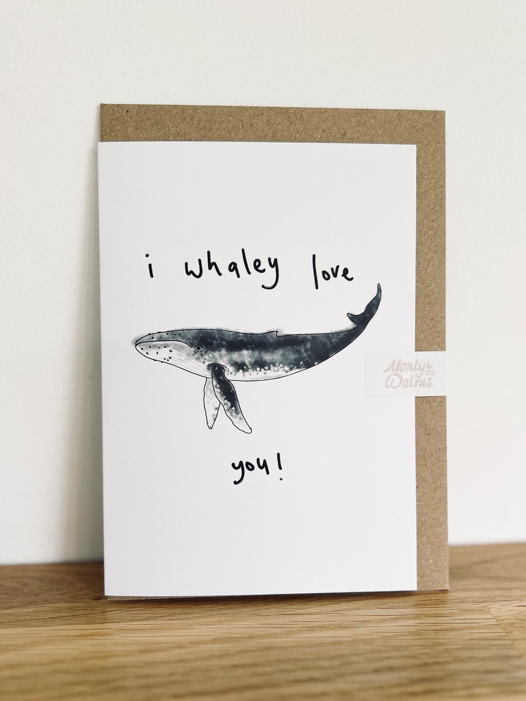 I Whaley Love You Greeting Card, A6 Greetings Card, Valentines Day ...
