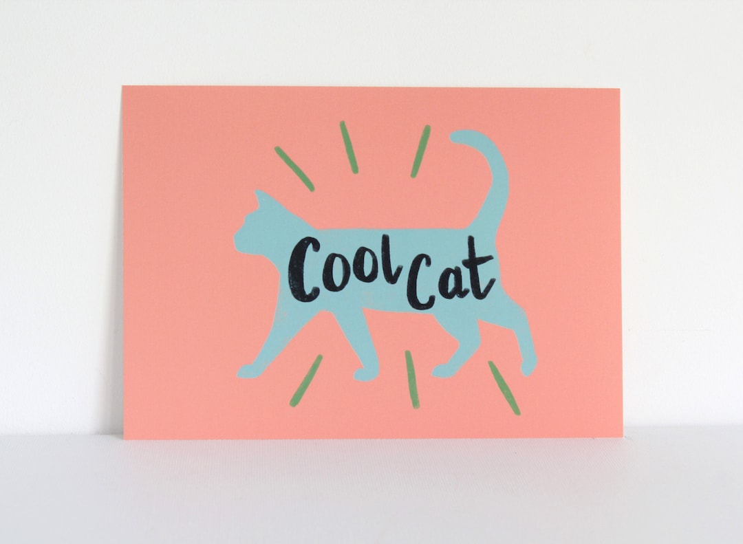 Cool Cat, Positive Affirmation Print, Kid's Poster, Children's Print ...