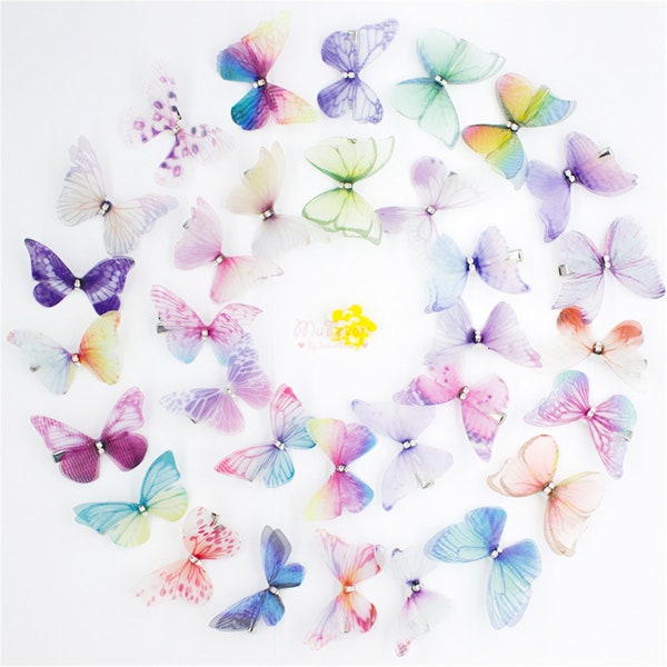 Butterfly Hair Clips - Etsy