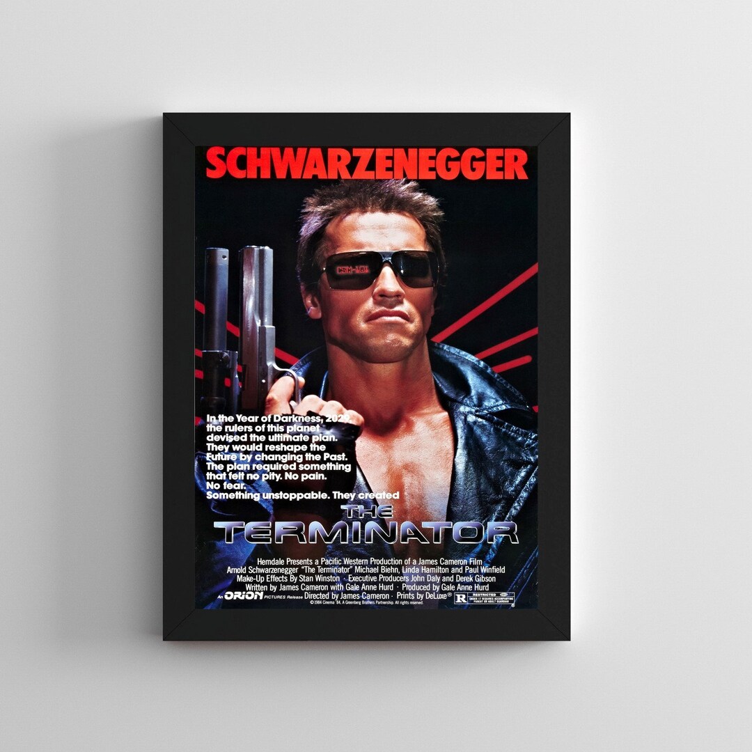 Framed the Terminator Arnold Schwarzenegger Film / Movie Poster Print ...