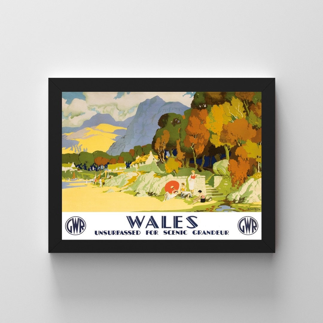 Framed Wales Railway Travel Poster Print: Vintage GWR Art - Etsy