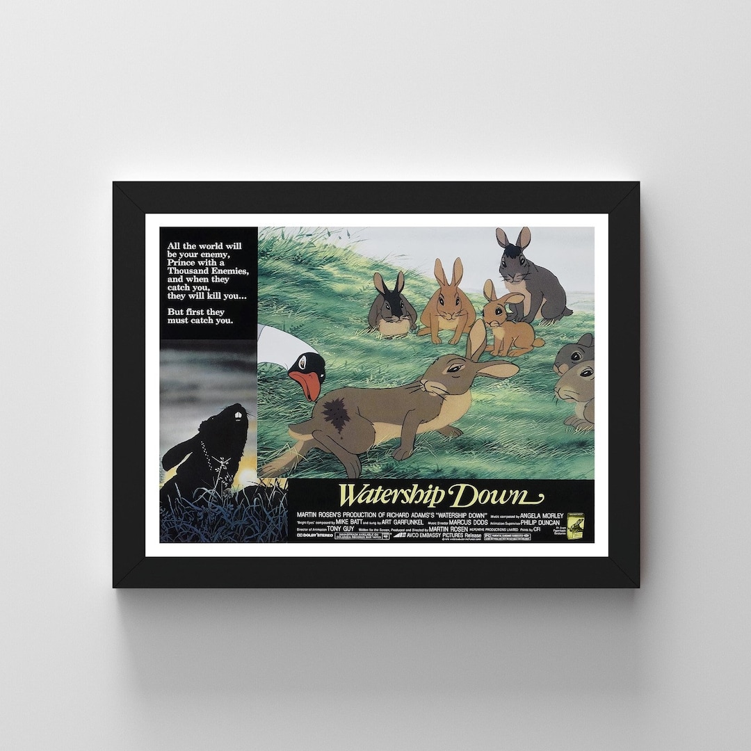 Framed Watership Down Film / Movie Poster Print A3 Size Mounted in A ...
