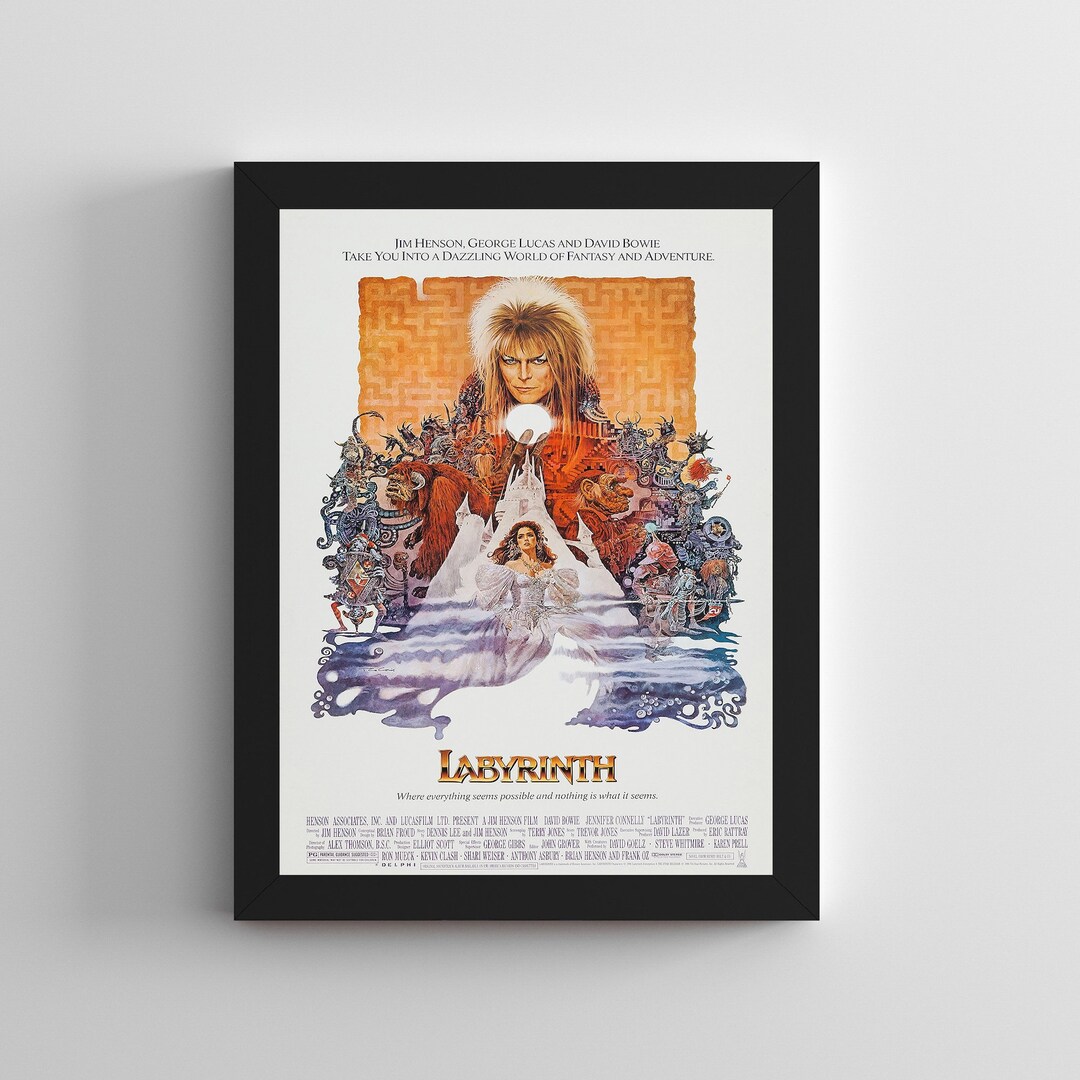 Framed Labyrinth Movie / Film Poster Print A3 Size Mounted in A Black ...