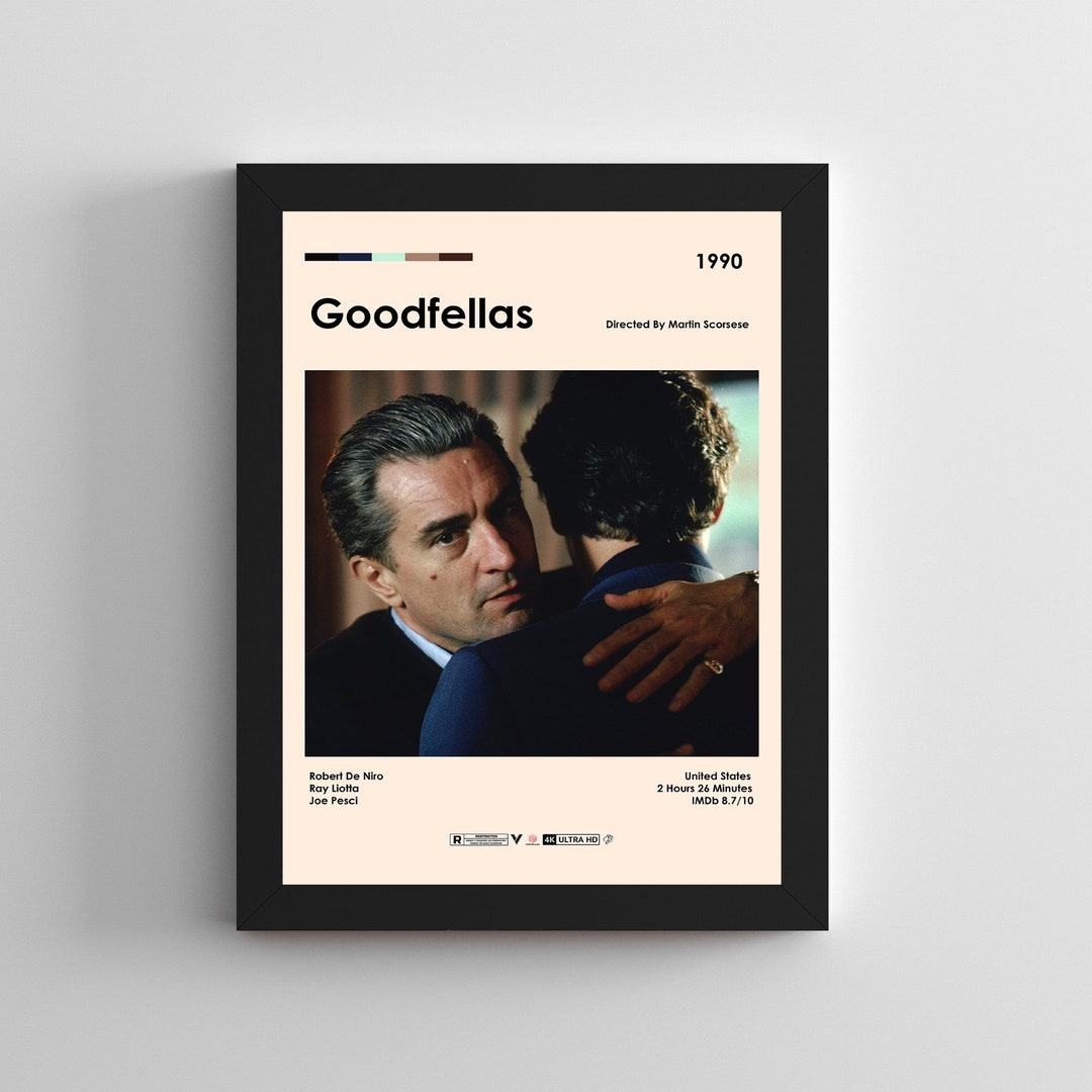 Framed Goodfellas 1990 Robert De Niro Film / Movie Poster Art Print A3 ...