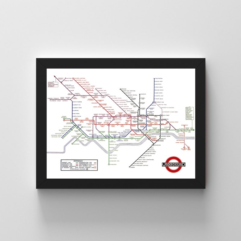 Tube Map - Etsy UK