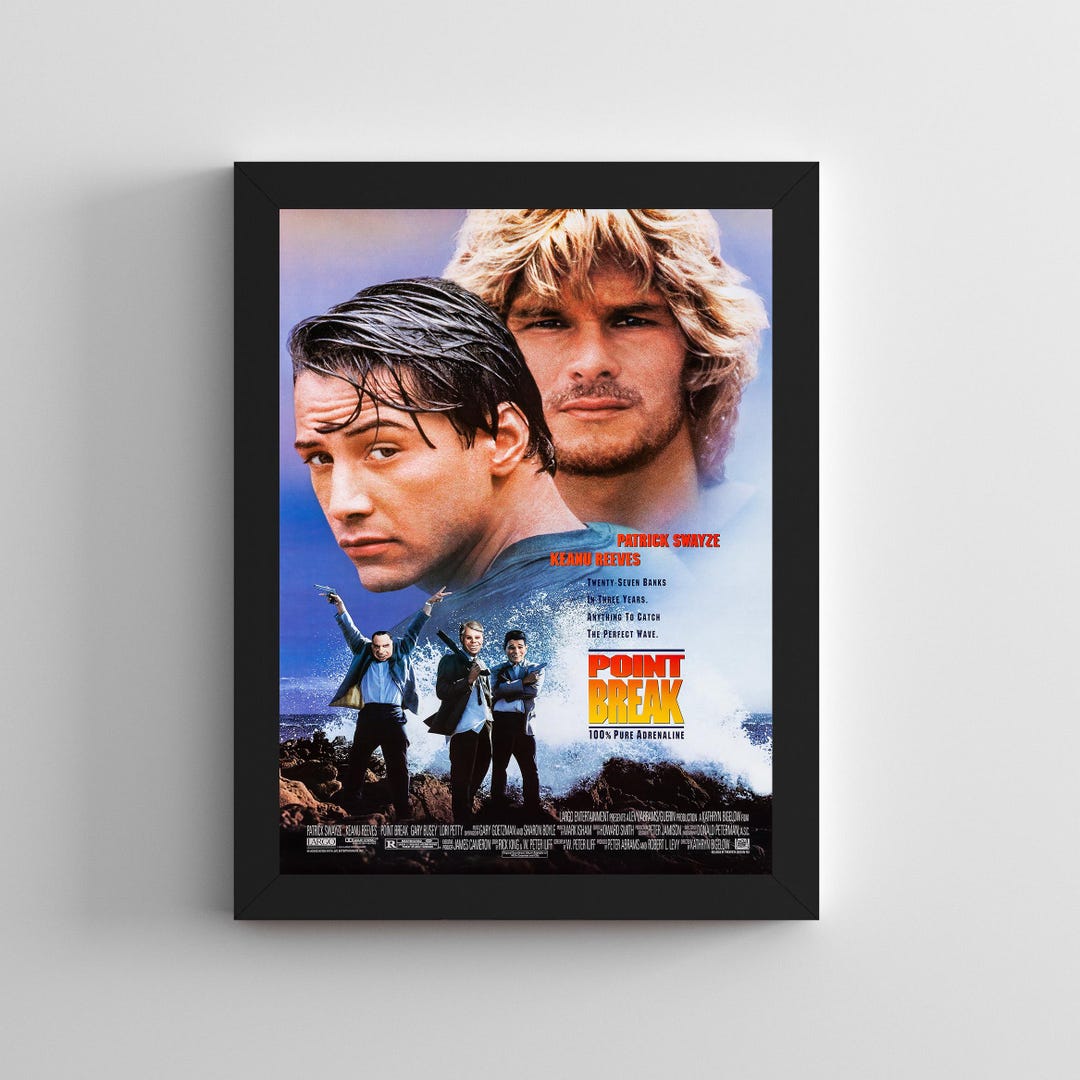 Point Break Movie Poster Art Print: Keanu Reeves 1990s Film (A3 Framed ...