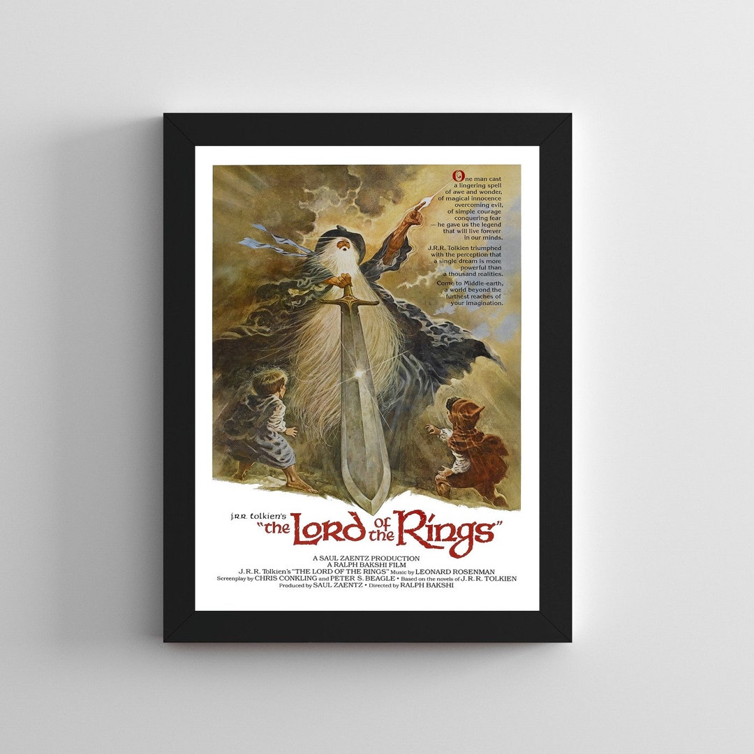 Framed the Lord of the Rings Animated Film / Movie Poster Print A3 Size ...