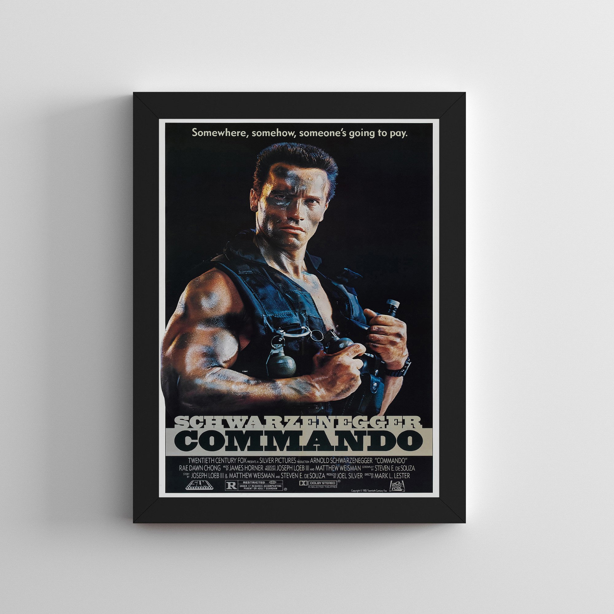 Commando 1985 Poster COMMANDO POSTER ARNOLD