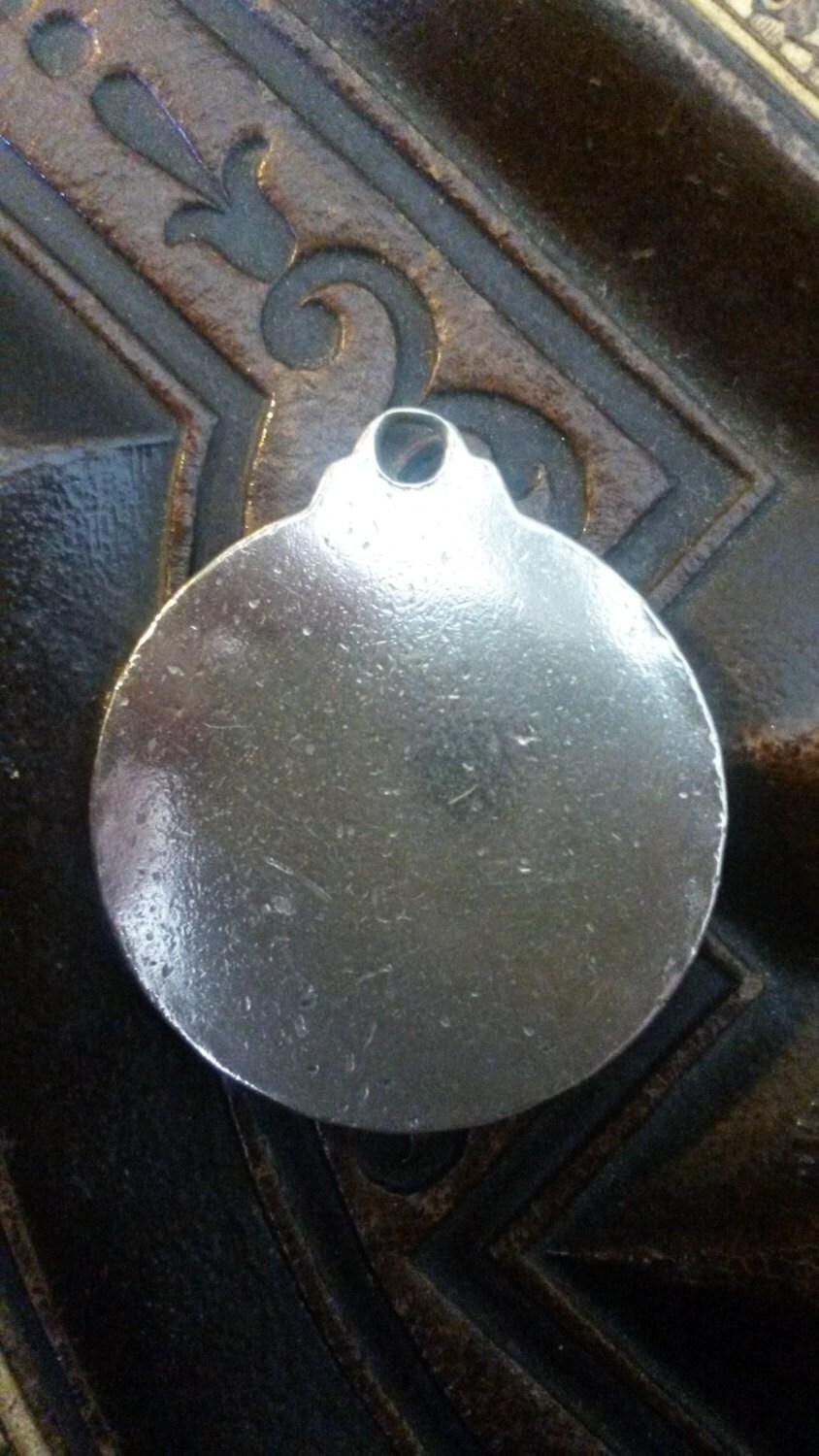 St Christopher Silver Coloured Religious Round Patron Saint of - Etsy