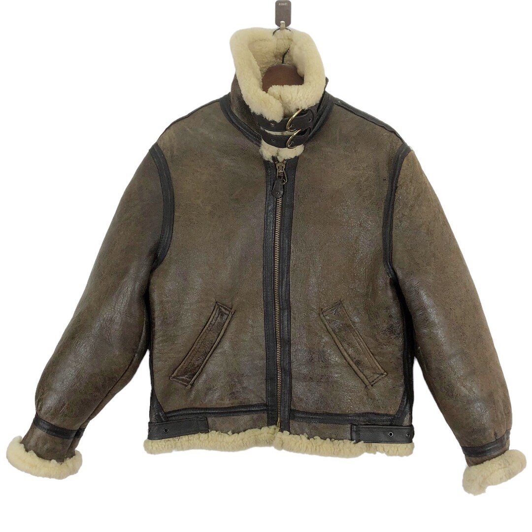 Vintage Schott Bros Type B3 USAFF Sheepskin Sherpa Leather Jacket - Etsy