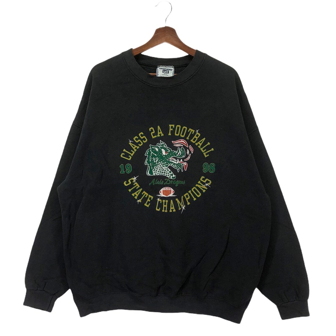 Vintage Aledo Green Dragons Football Crewneck - Etsy