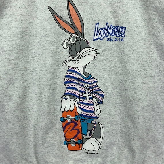 Vintage 90s Bugs Bunny Cartoon Los Angeles Skate Swea… - Gem