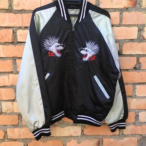 Rare!!! Vintage Sukajan Yokosuka Japan Jacket Satin Large Size - Etsy