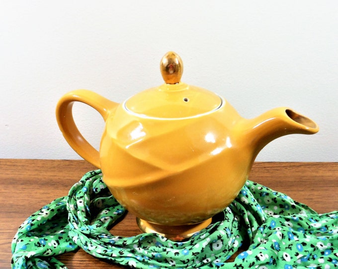 Yellow Hall Teapot, Hall Moderne Art Deco 6 Cup Teapot, Yellow Teapot ...