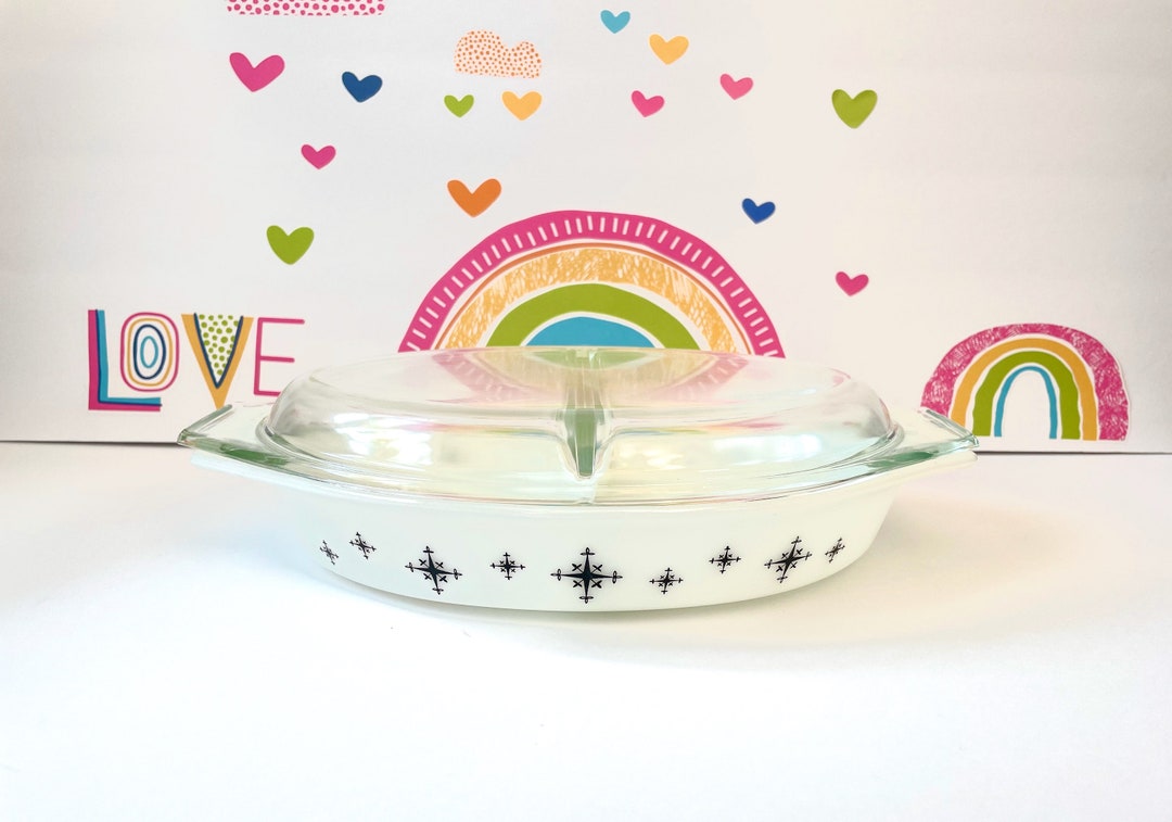 Pyrex Compass Snack Server Dish, Pyrex Compass Divided Baking Dish With ...