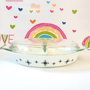 Pyrex Compass Snack Server Dish, Pyrex Compass Divided Baking Dish With ...