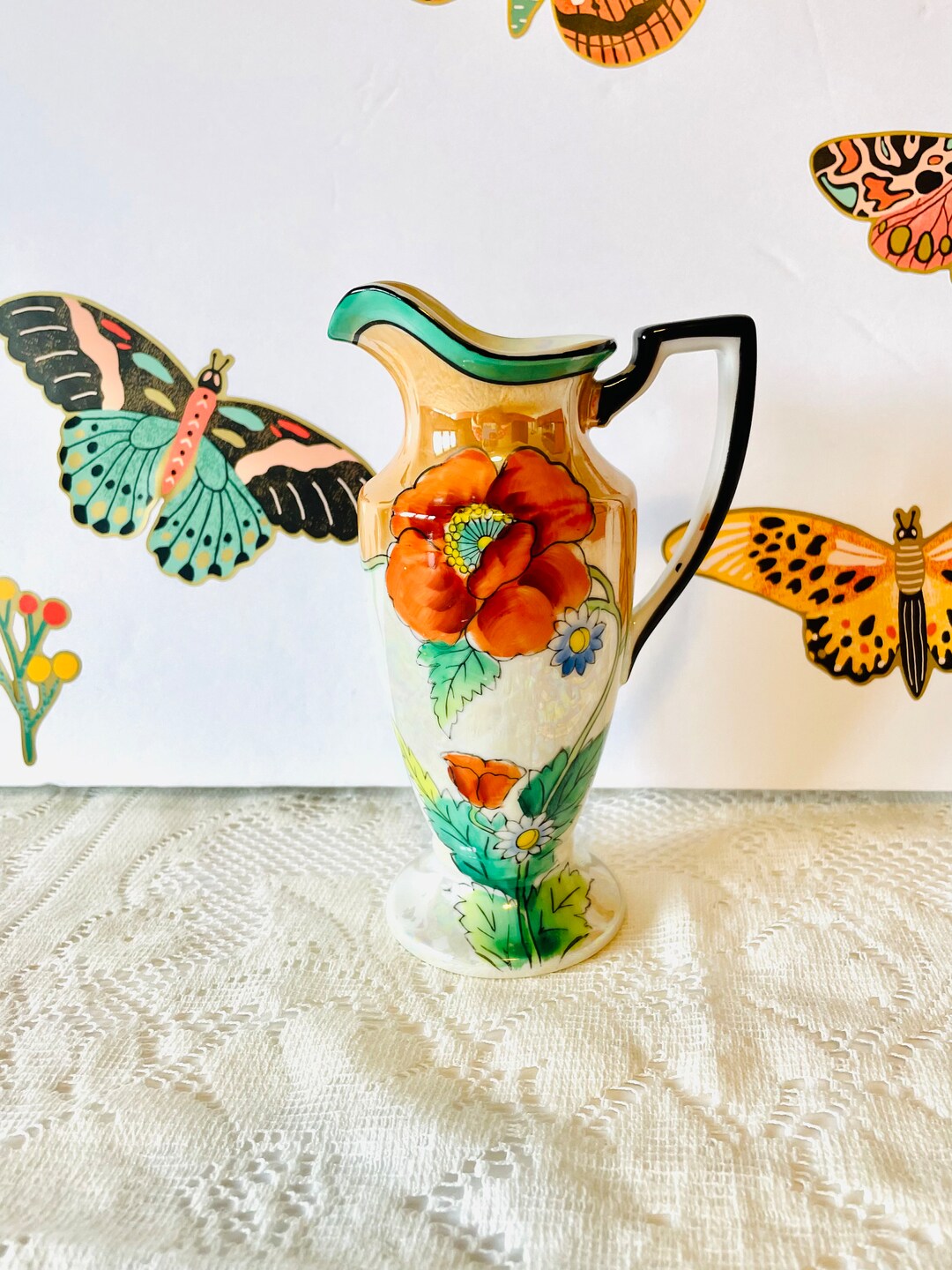 Noritake Lusterware Syrup Pitcher, Noritake Lusterware Creamer ...