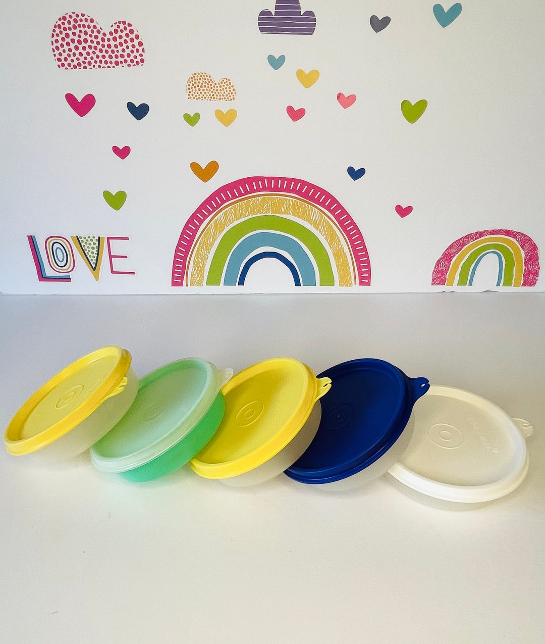 5 Vintage Tupperware Little Wonders Bowls, Tupperware 1286 Bowls, 5 ...
