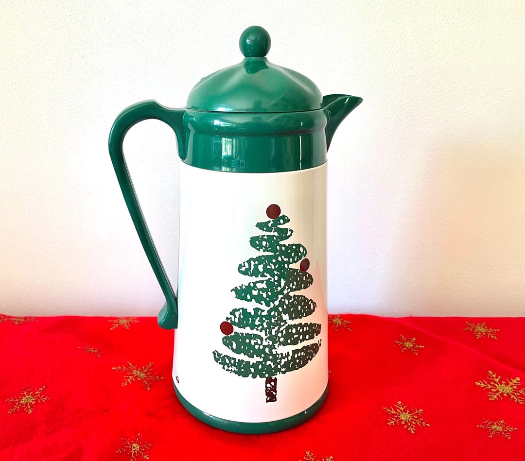 Furio Spongeware Christmas Tree Thermal Coffee Carafe, Christmas Tree ...
