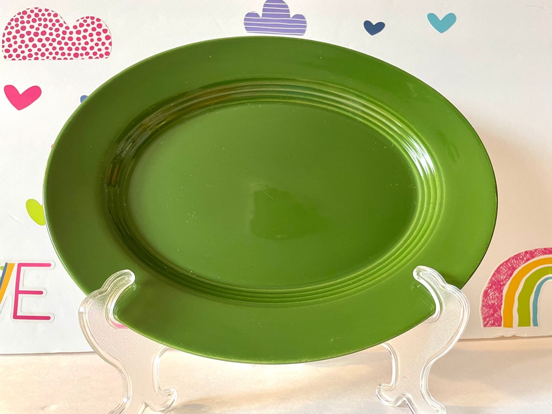 Homer Laughlin Harlequin Forest Green Platter Homer Laughlin - Etsy