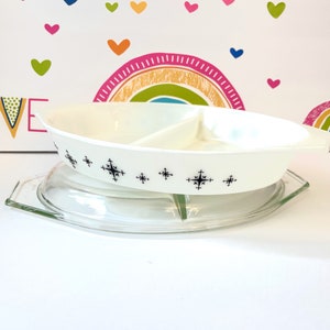 Pyrex Compass Snack Server Dish, Pyrex Compass Divided Baking Dish With ...