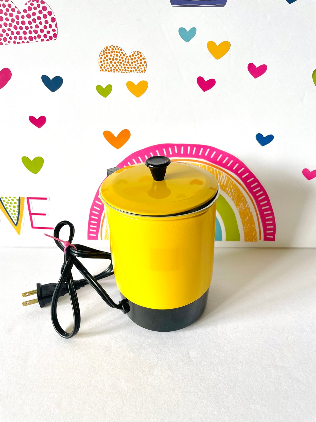 4 Cup World Hot Pot, Vintage Yellow Hot Pot, Electric Warmer/sever ...