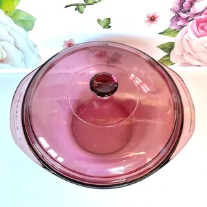 Cranberry Pyrex 024 Casserole, Pyrex Originals Cranberry 2 Quart ...