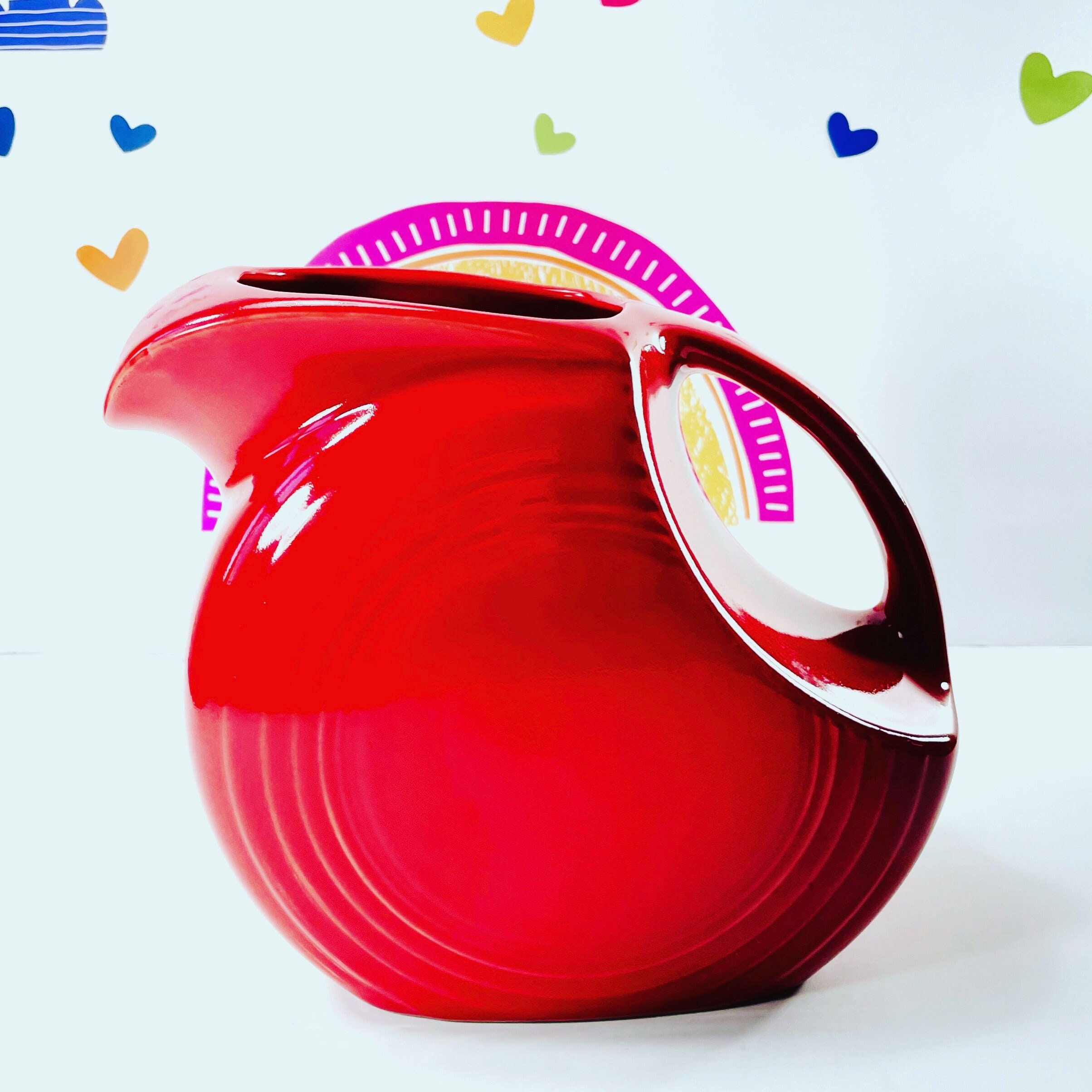 64 Oz Fiesta Scarlet Pitcher Red Fiesta Ware Pitcher Scarlet | Etsy