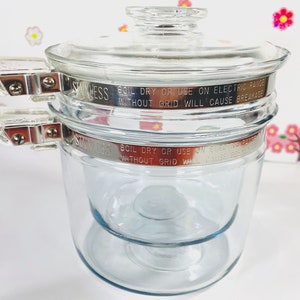 Pyrex Flameware Double Boiler Vintage Glass Double Boiler | Etsy