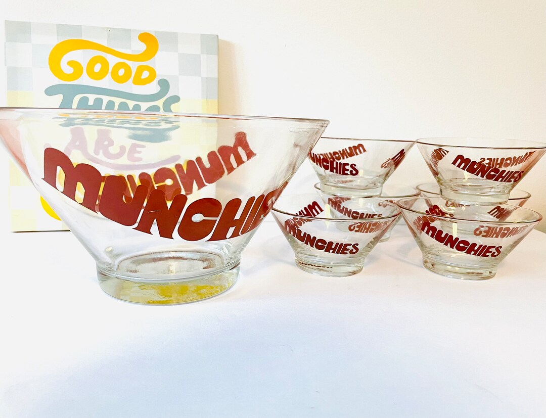 7 Piece Munchies Snack Bowl Set, Munchies Snack Set, Movie Night Chip ...