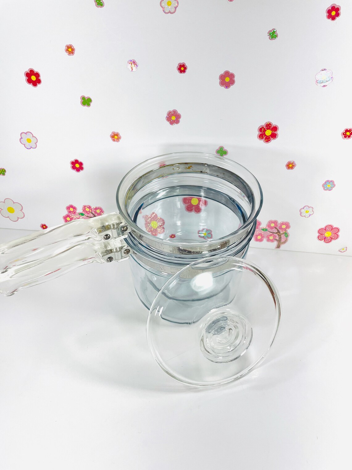 Pyrex Flameware Double Boiler Vintage Glass Double Boiler | Etsy