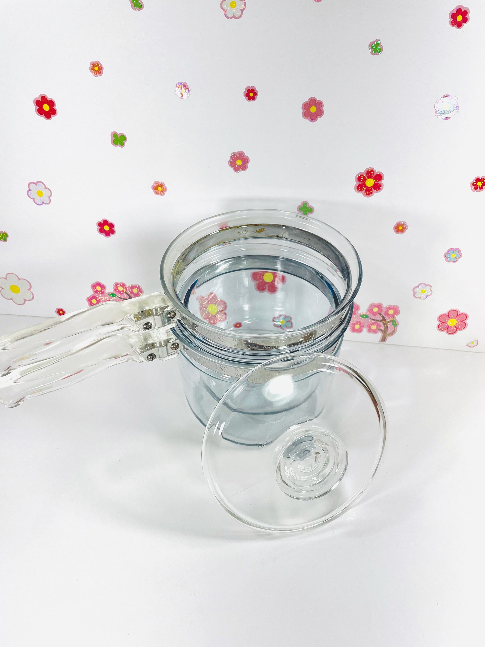 Pyrex Flameware Double Boiler Vintage Glass Double Boiler | Etsy