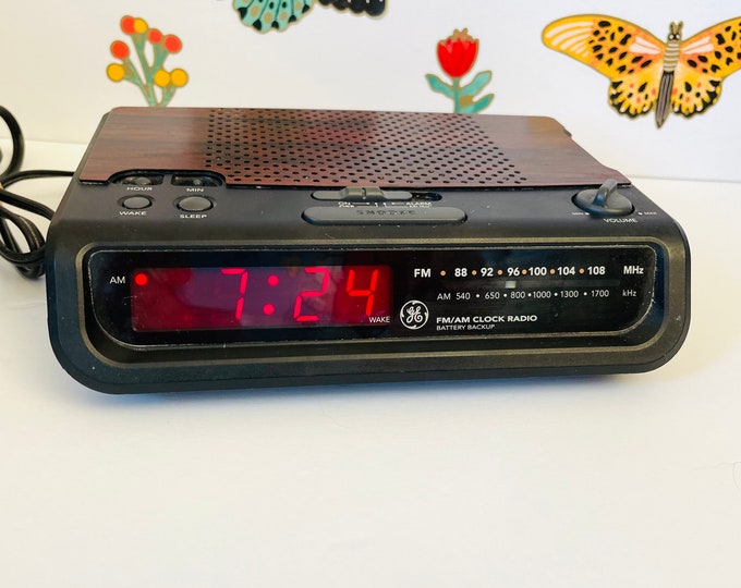 Vintage 1980's GE Digital Alarm Clock Radio AM/FM Model 7-4613-A ...