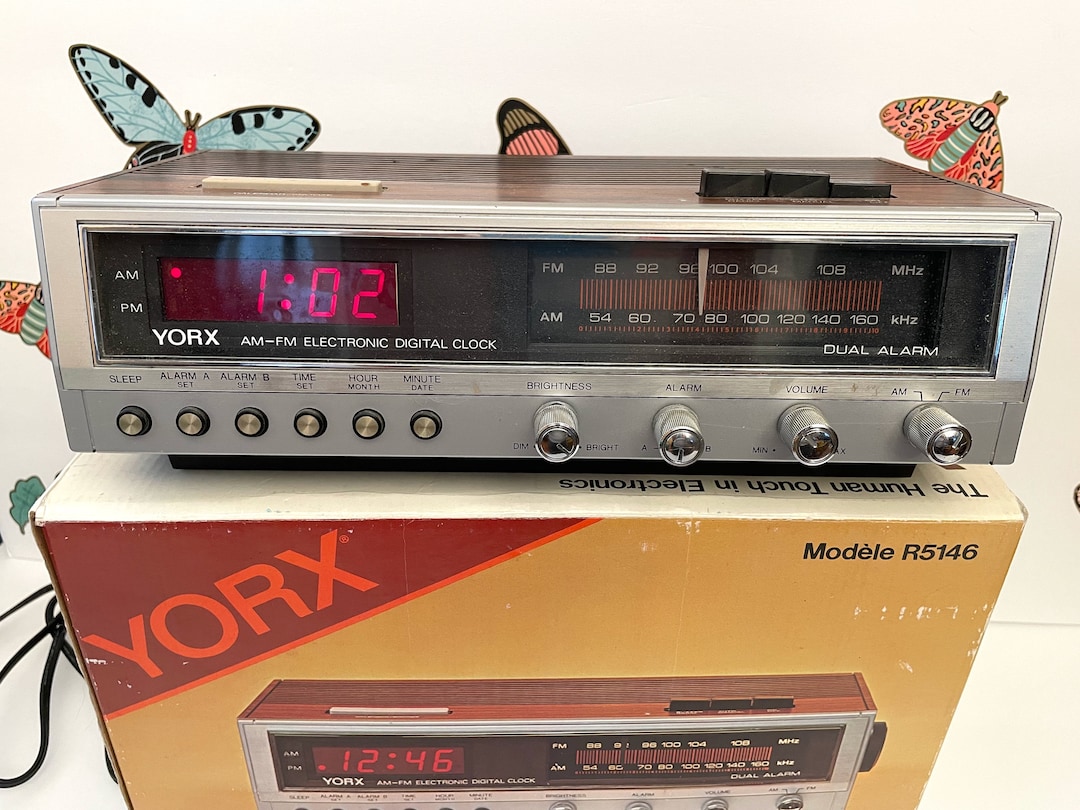 1980's YORX Duel Alarm Clock Radio Yorx Digital - Etsy