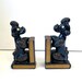 Mid Century Poodle Pen Holder Bookends, Vintage 1950s Black Ceramic ...