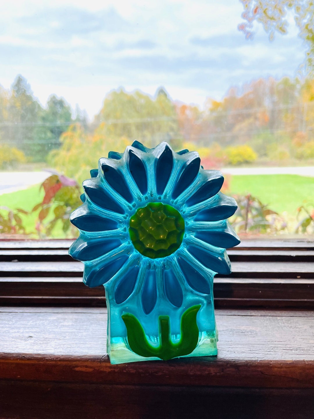 Blue Colorflo Lucite Daisy Napkin Holder Crystal Craft Daisy - Etsy