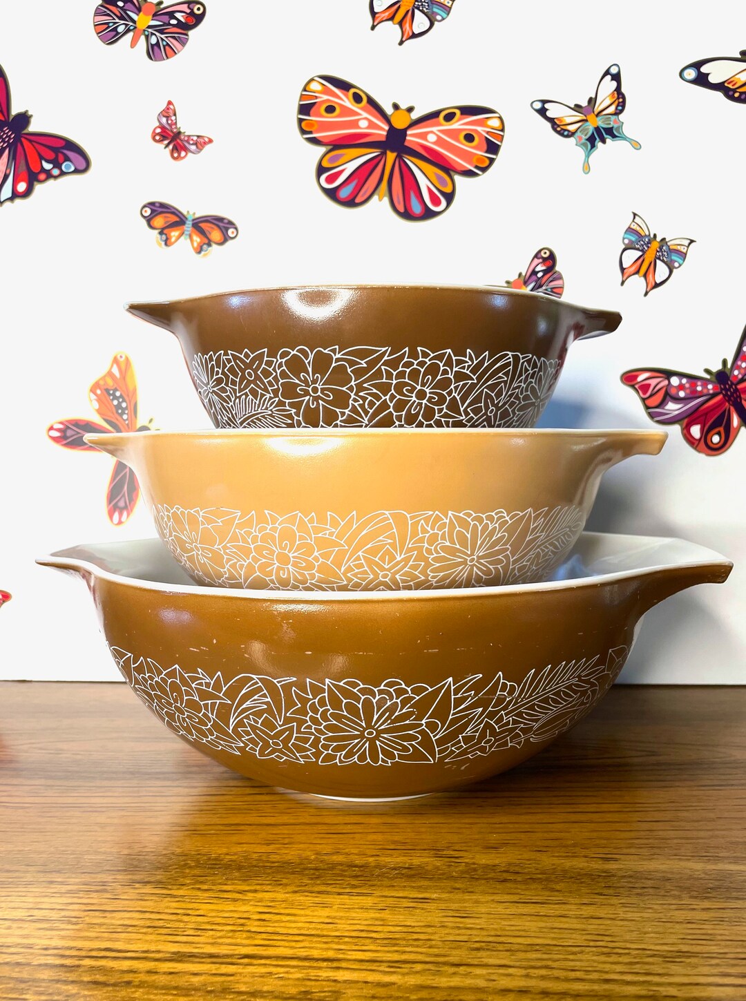 Pyrex Woodland Cinderella Mixing Bowls Pyrex Woodland 444 - Etsy