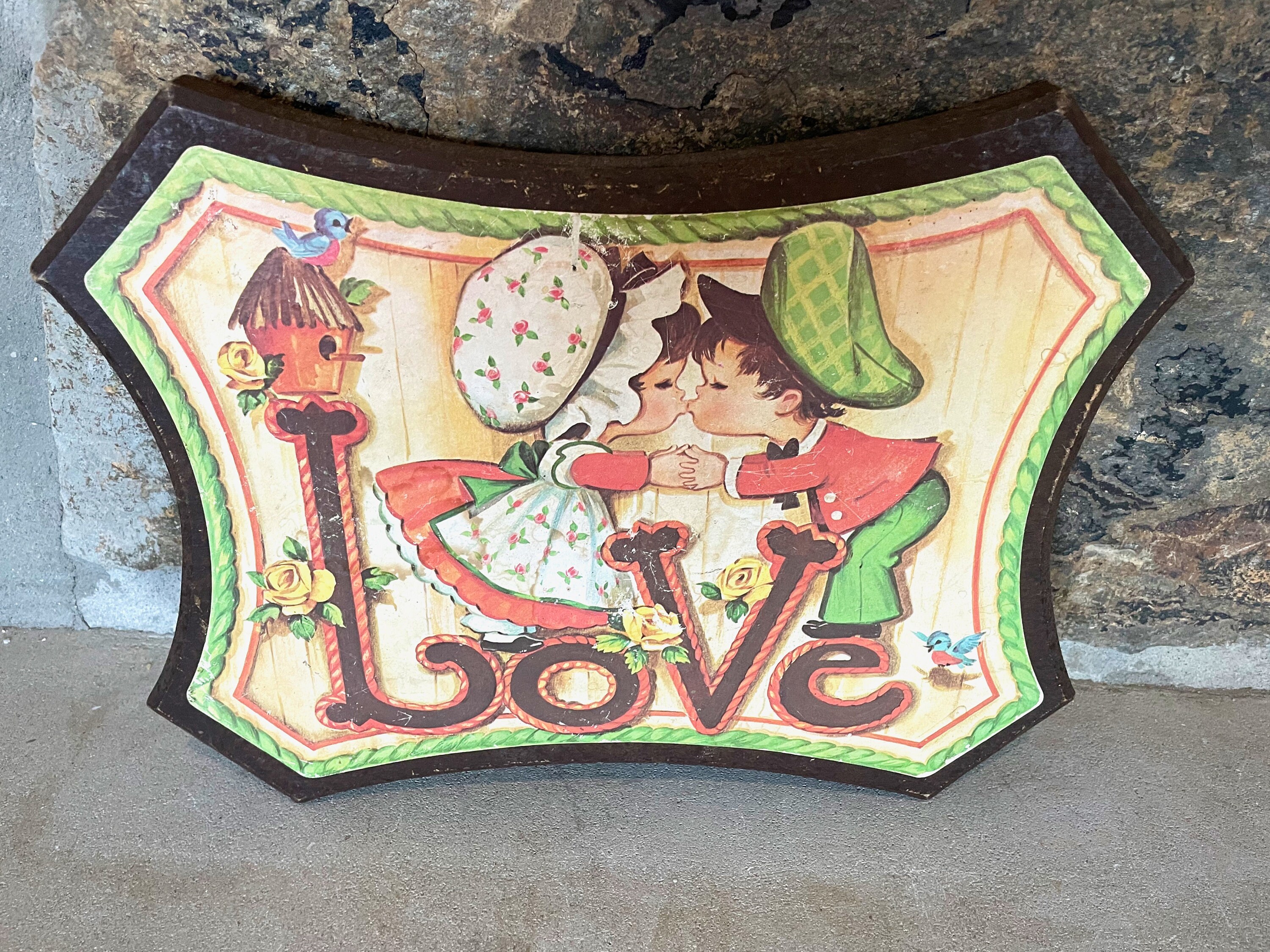 2 Vintage Eva Harta Homco Love and Faith Plaques Pair Love - Etsy