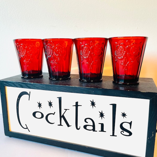 Red Depression Glass - Etsy