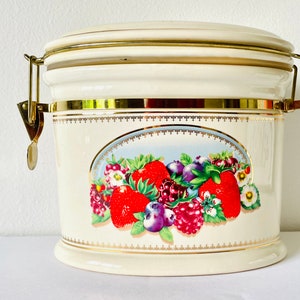Vintage Knott's Berry Farm Ceramic Canister: 1970s Fruit Cornucopia ...
