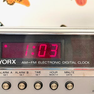 1980's YORX Duel Alarm Clock Radio Yorx Digital - Etsy