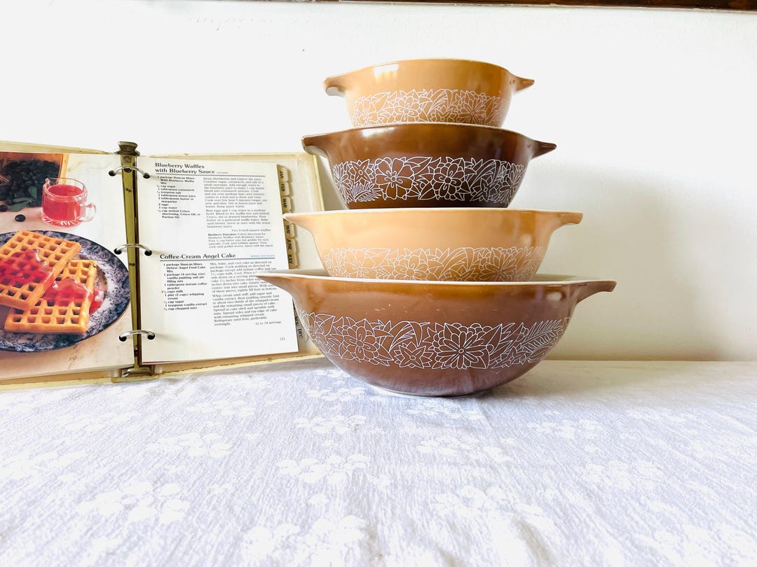 Complete Set of 4 Pyrex Woodland Cinderella Mixing Bowls, Pyrex ...