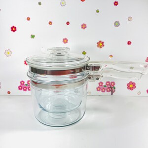 Pyrex Flameware Double Boiler Vintage Glass Double Boiler | Etsy