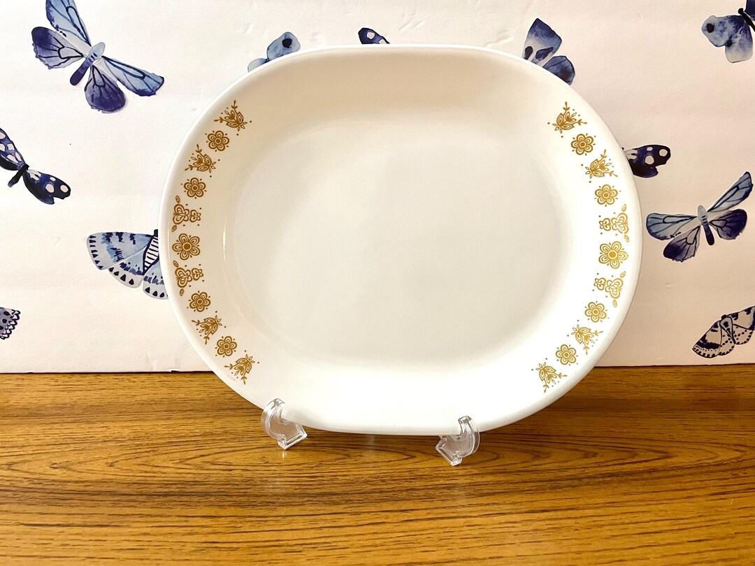 Corelle Butterfly Gold 12" Platter, Corning Butterfly Gold Large ...