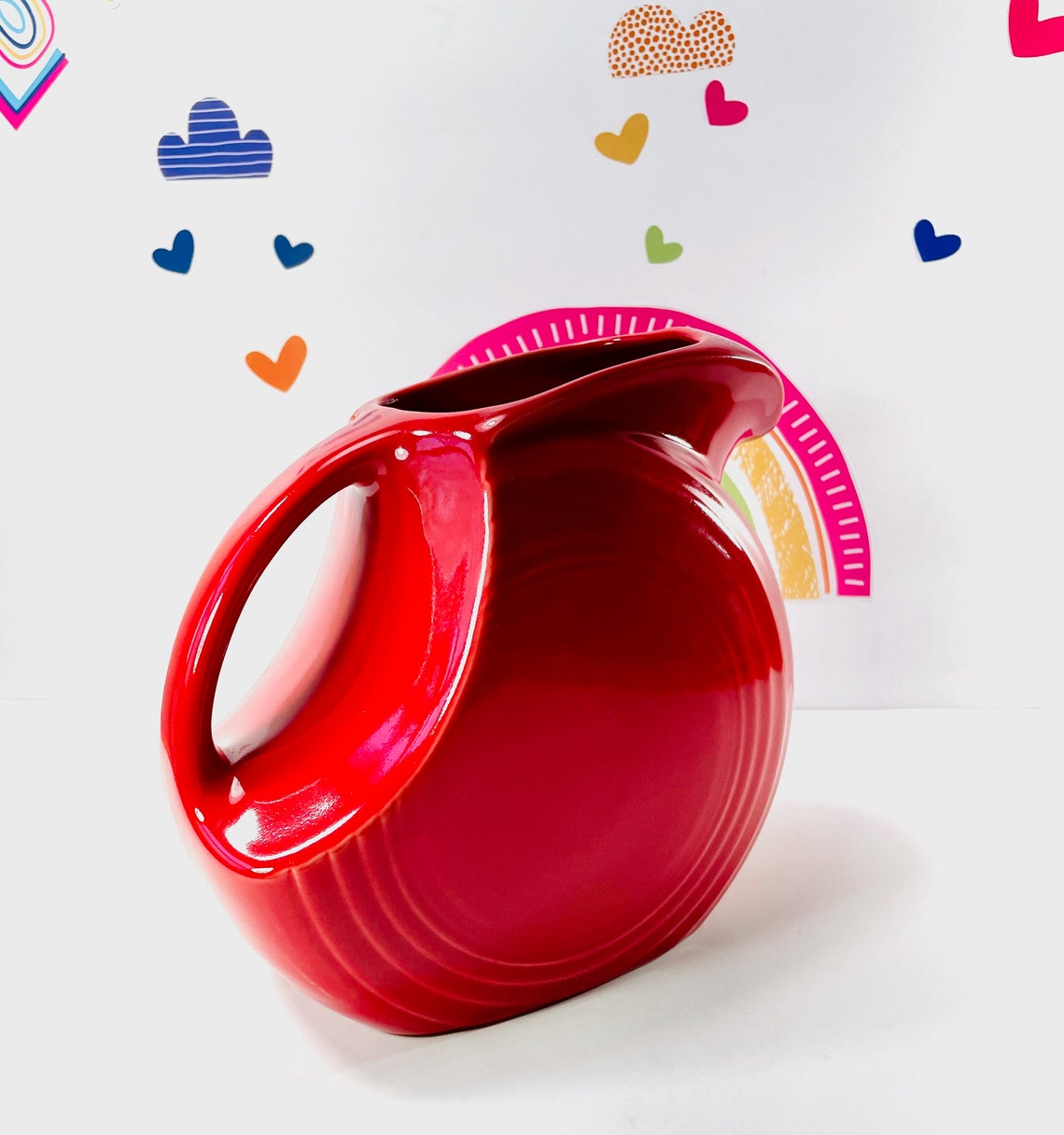 64 Oz Fiesta Scarlet Pitcher Red Fiesta Ware Pitcher Scarlet | Etsy