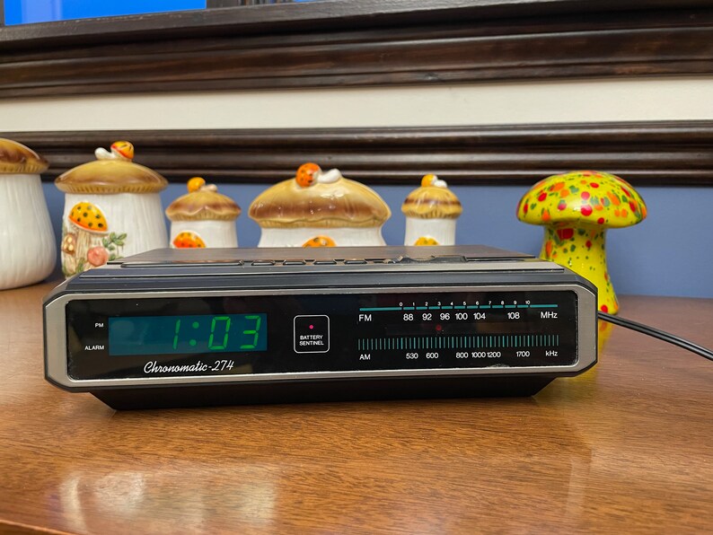 1980's Radio Shack Chronomatic Digital Clock Radio - Etsy