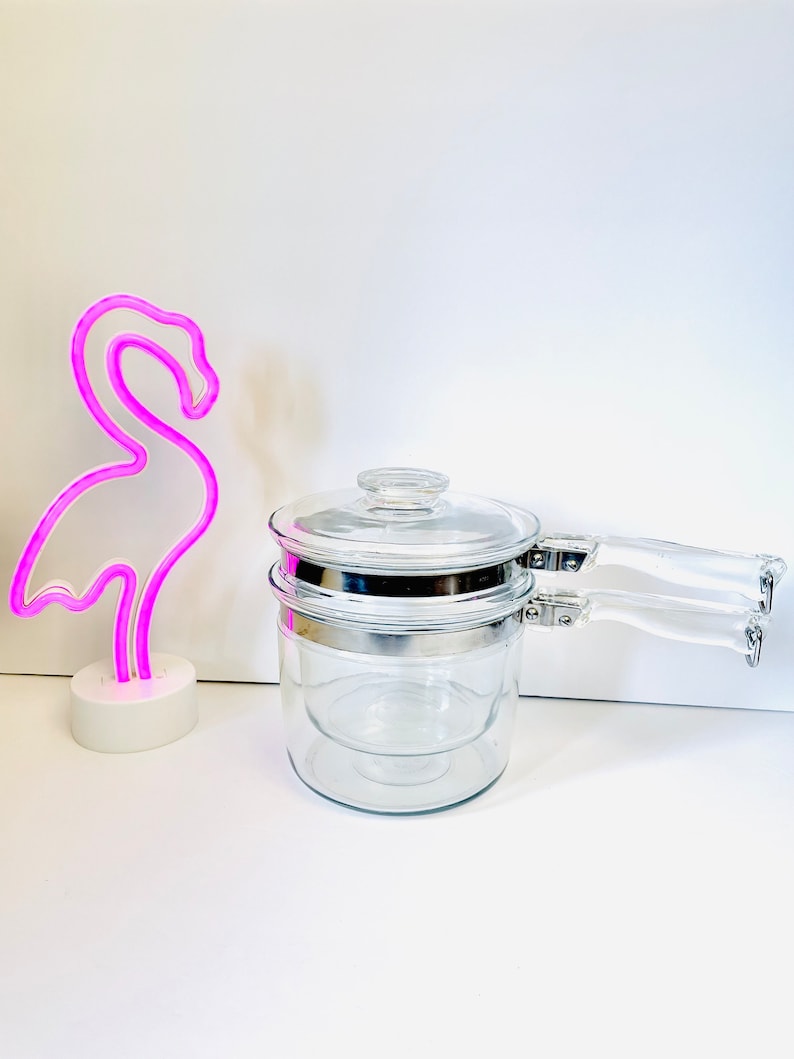 Pyrex Flameware Double Boiler Vintage Glass Double Boiler - Etsy