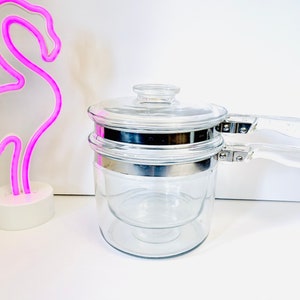 Pyrex Flameware Double Boiler Vintage Glass Double Boiler - Etsy