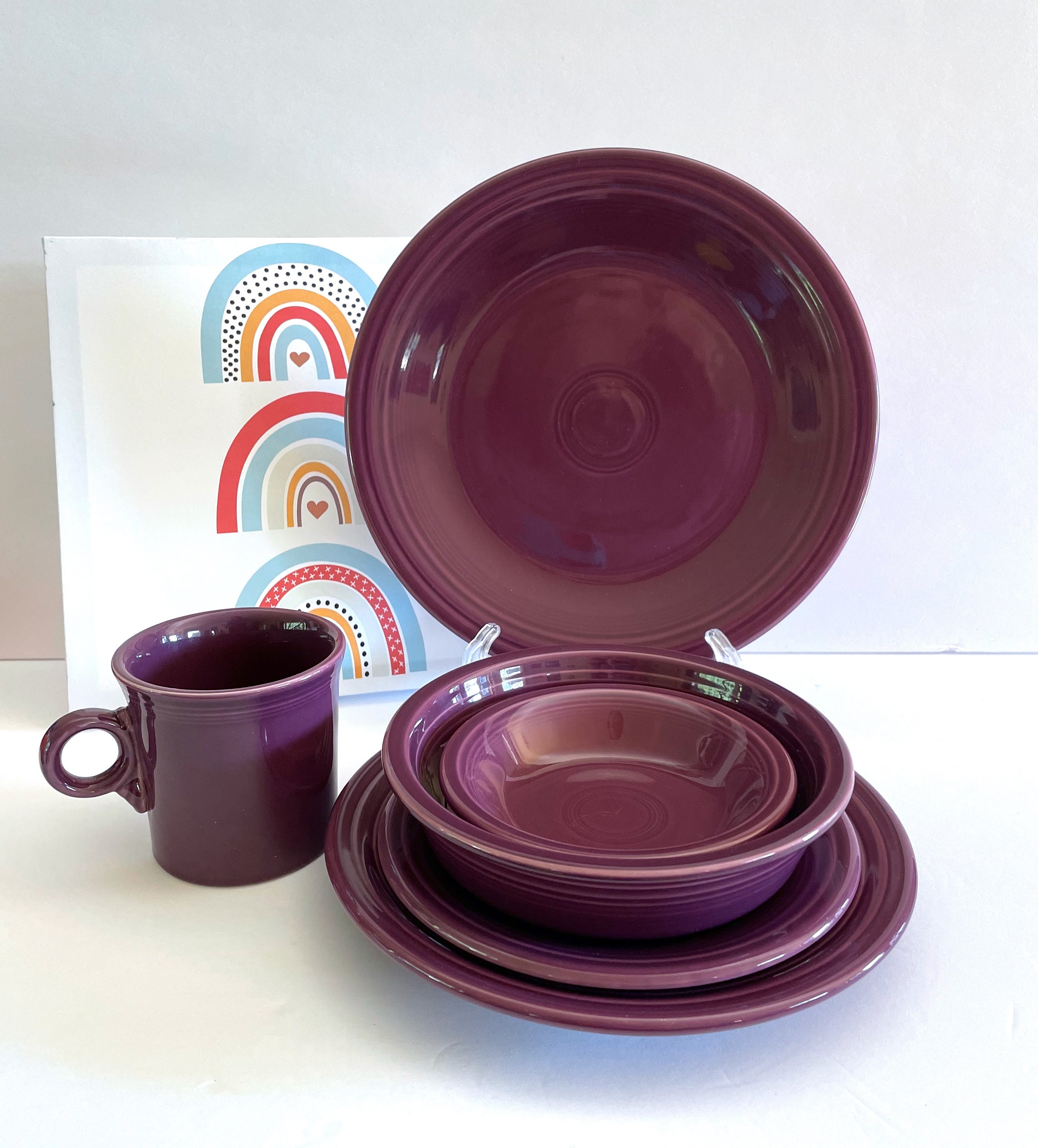 Fiesta Heather 6 Piece Place Setting Discontinued HLC Heather - Etsy