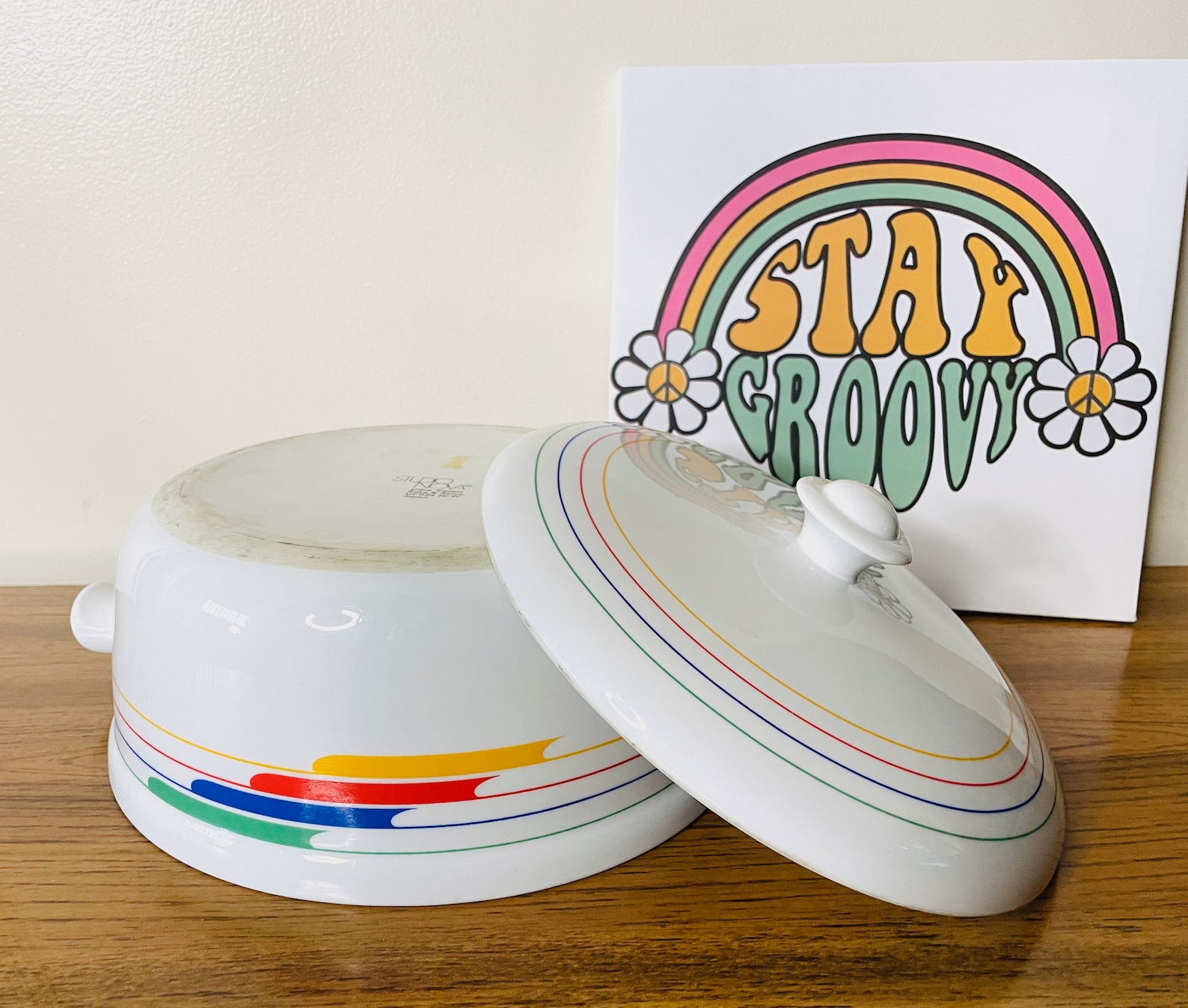 Studio Nova Hi-fi Covered Casserole Rainbow Art Deco Covered - Etsy